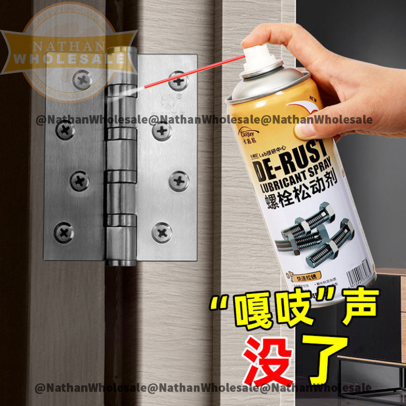DE-RUST LUBRICANT OIL GREASE SPRAY Dissolve Rust Bolts Hinges Lubricate ...