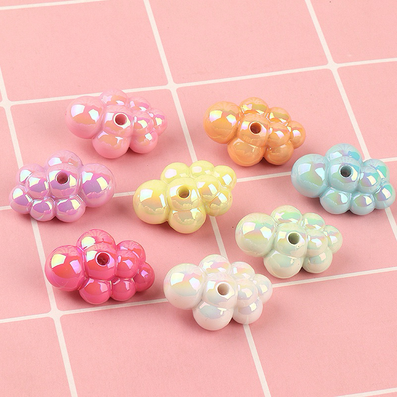 Colorful cloud uv bead top to bottom hole for diy craft | Shopee Malaysia