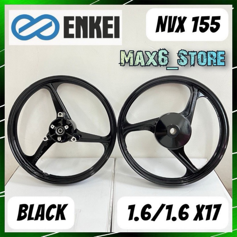 ENKEI YAMAHA NVX155 SPORT RIM A3 3 BATANG NVX V1 V2 3 TIGA BATANG PUTIH HITAM 17" 1.6 / 1.6 ...