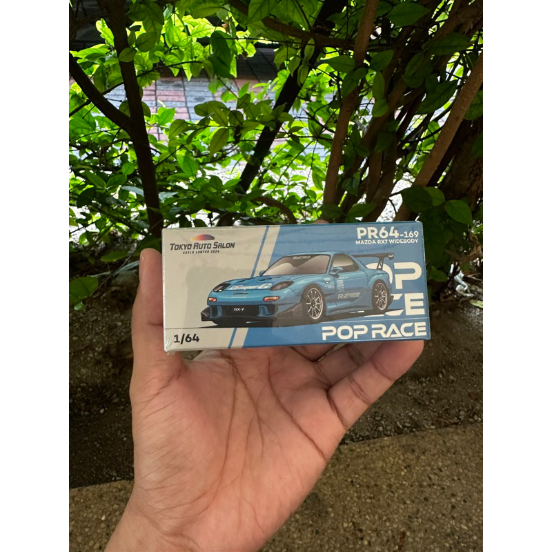 Pop Race TASKL2024 Mazda RX7 FD3S RE AMEMIYA Widebody Blue 1:64 ...