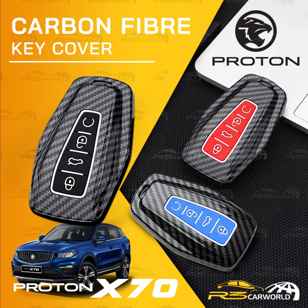 [𝐊𝐄𝐘 𝐂𝐎𝐕𝐄𝐑] PROTON X70 FACELIFT 2025 Carbon Fibre Sarung Kunci ...