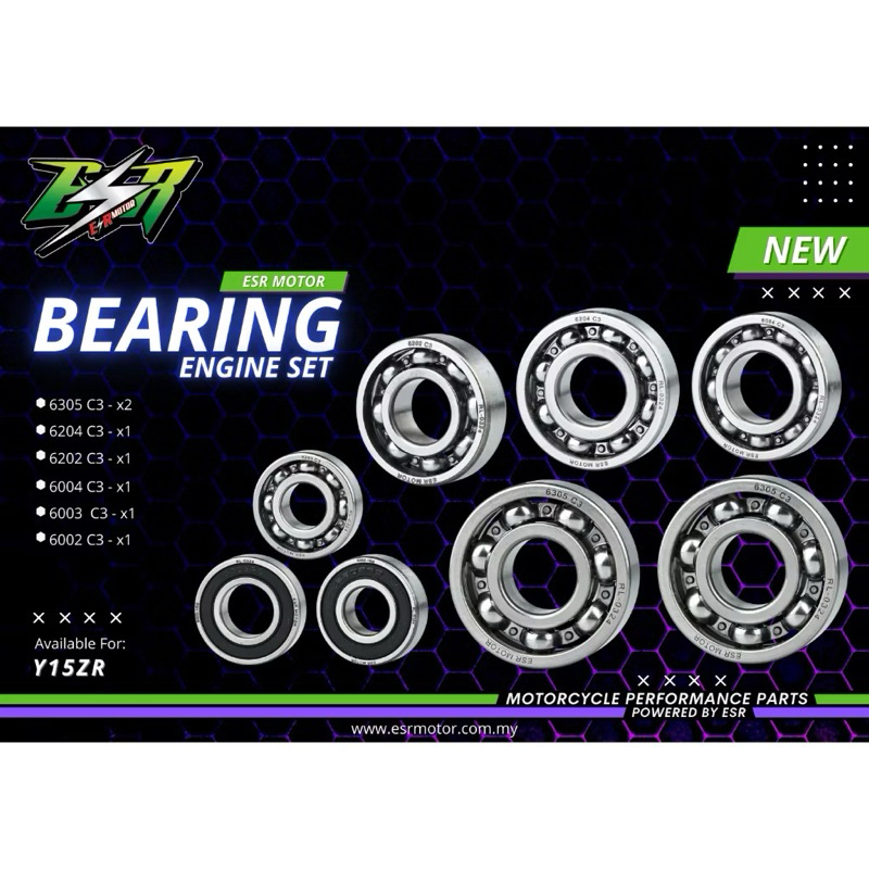 ESR MOTOR C3 BEARING ENGINE CAM BEARING FULL SET BEARING Y15ZR LC135 4S ...