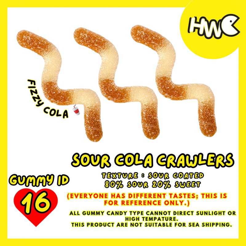🔥HOT ITEM!🥤💦 Sour Cola Crawlers Sweet Sour Gula Cola Chocolate Coklat ...