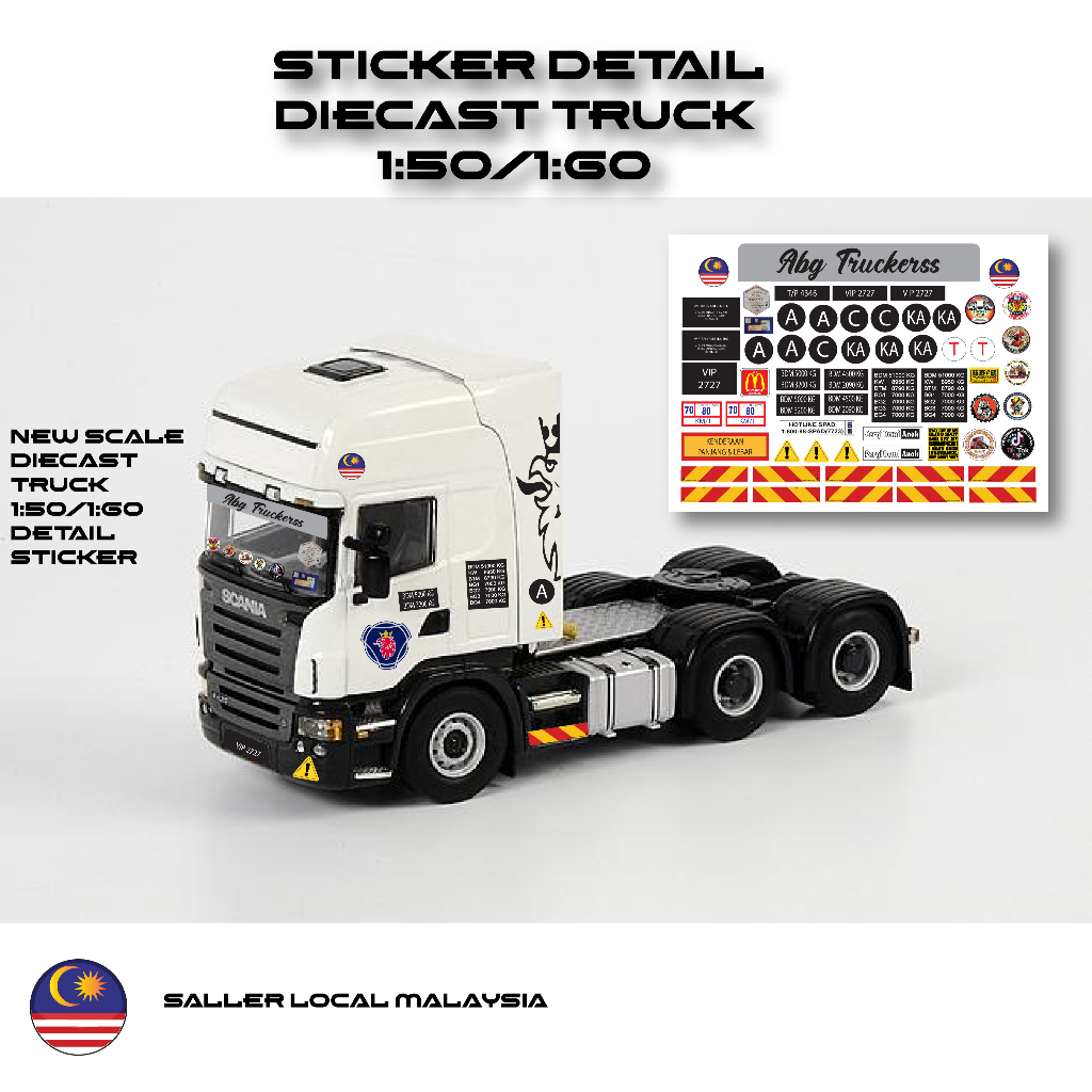 Diecast Trucks Sticker Truck Scale 1:50 | Shopee Malaysia