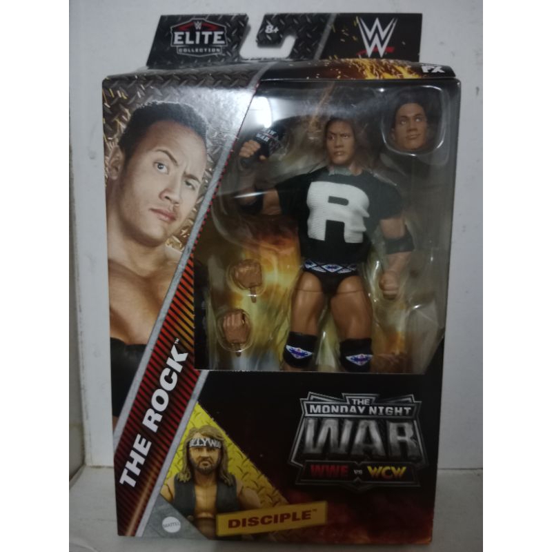Mattel WWE Elite Monday Night War The Rock Dwayne Johnson Wrestling ...
