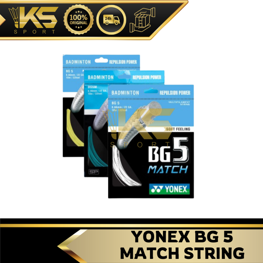 YONEX BADMINTON STRING BG 5 MATCH（100% Original） | Shopee Malaysia