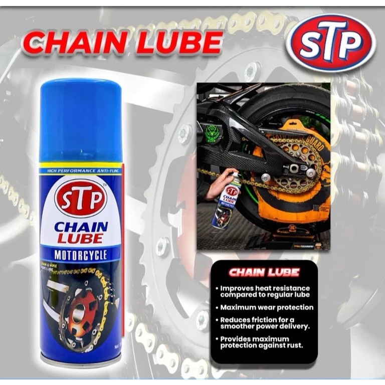 STP CHAIN LUBE 300ML MINYAK RANTAI SPRAY RANTAI CHAIN OIL STP MYK ...