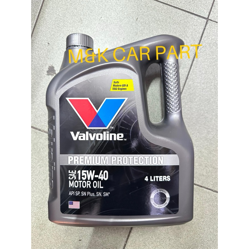 VALVOLINE PREMIUM PROTECTION ENGINE OIL 15W40 PREMIUM MINERAL API SP (4L) | Shopee Malaysia