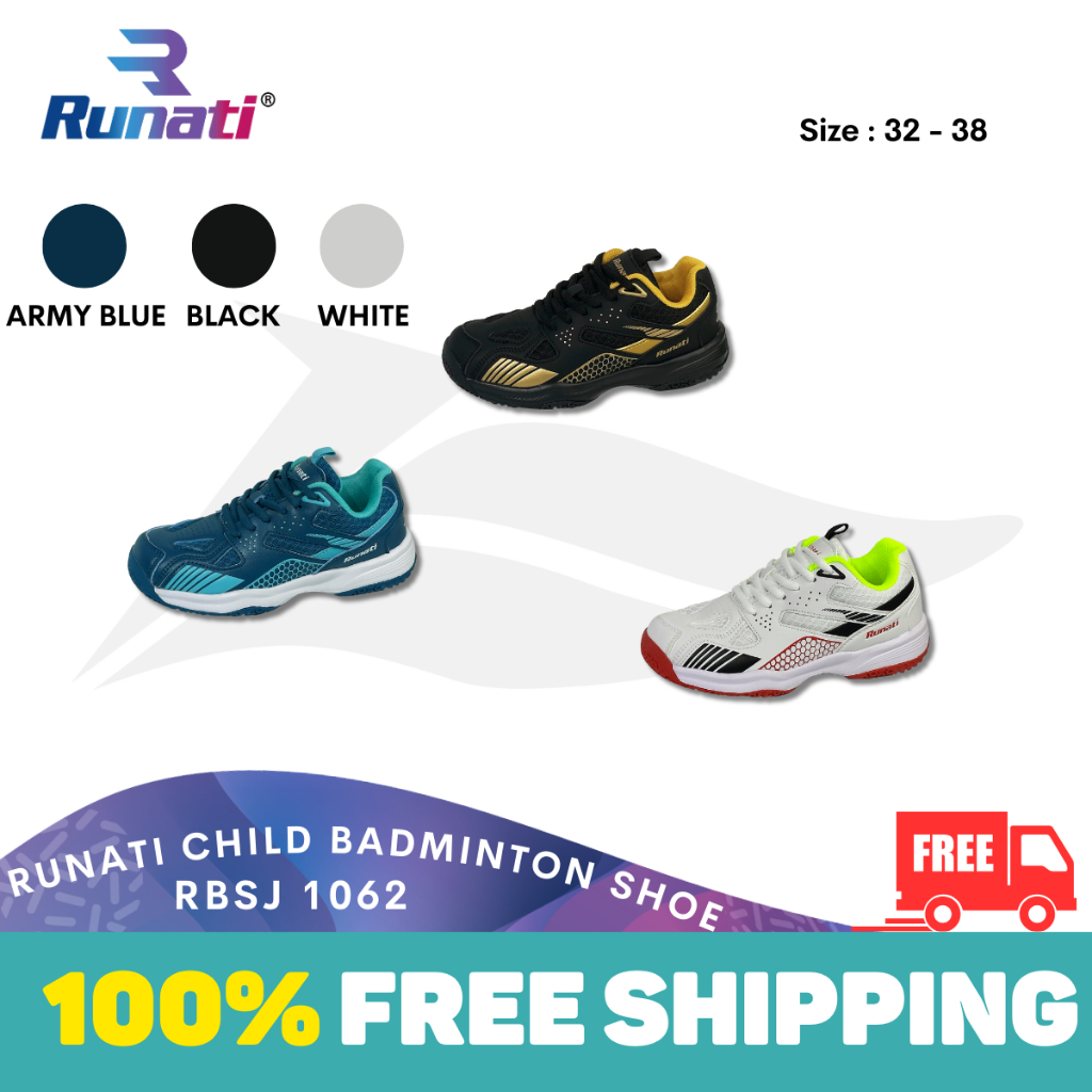 Runati Kids Badminton Shoe | Kasut Badminton Budak RBSJ1062 | Shopee ...