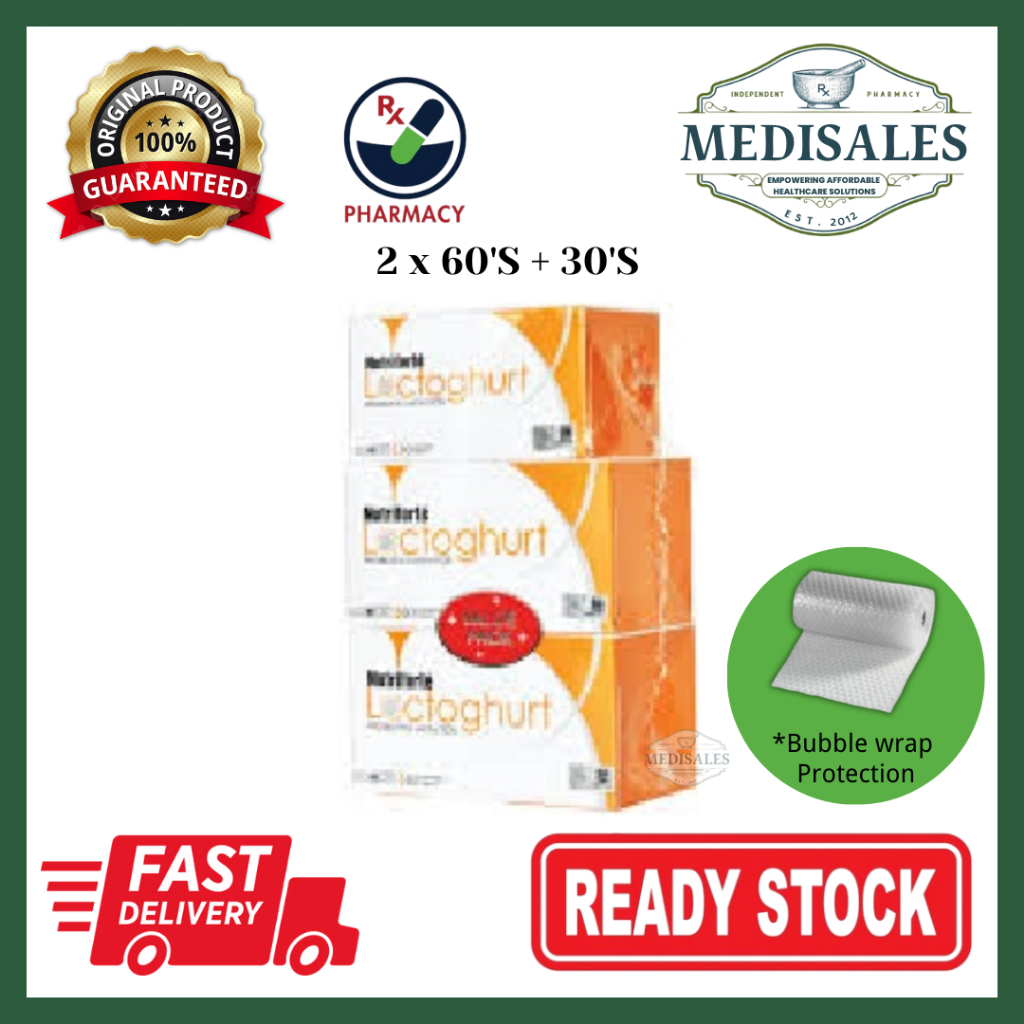 NUTRIFORTE LACTOGHURT PROBIOTICS WITH FOS (30'S | 60'S | 2 x 60's + 30 ...