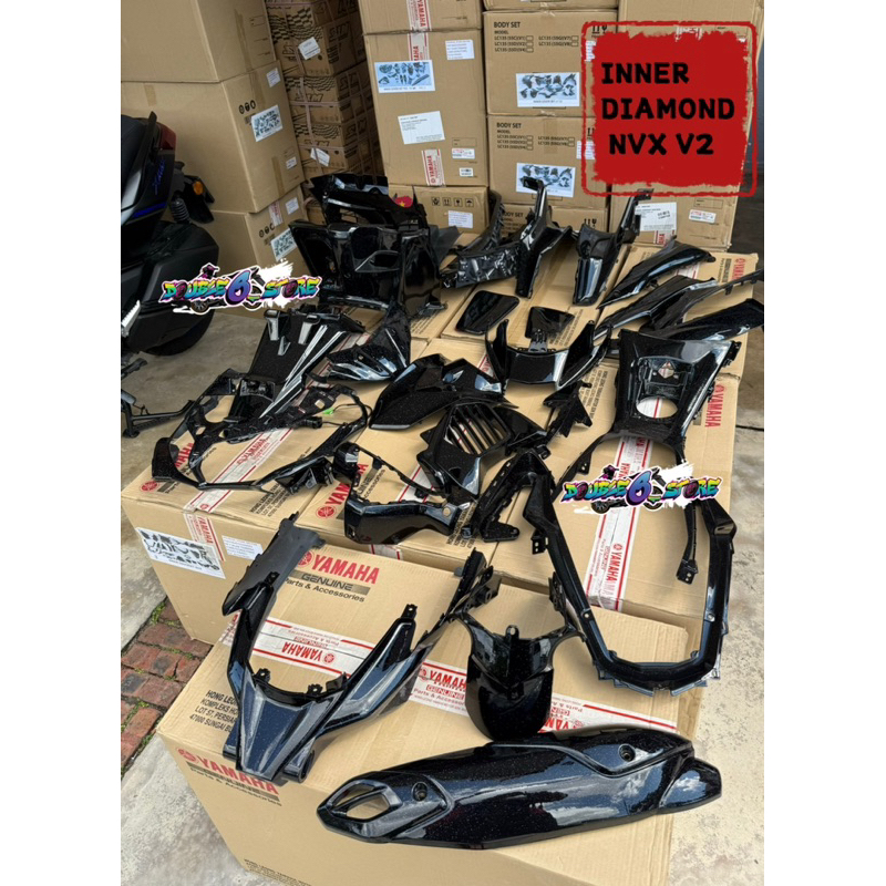 NVX155 V2 NVX 155 INNER HITAM DIAMOND AEROX COVER INNER SET PART HITAM ...