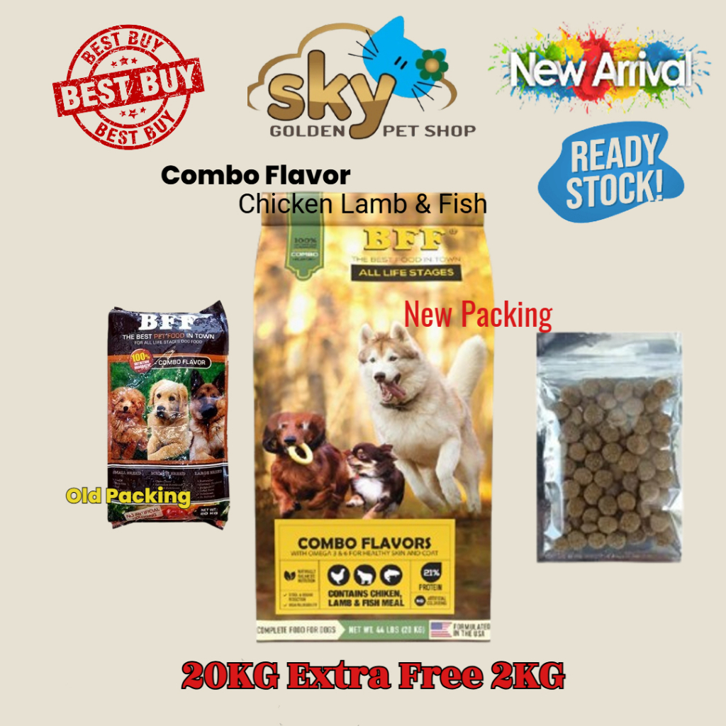BFF Dog Food Combo Flavour 20kg Free 2kg | Shopee Malaysia