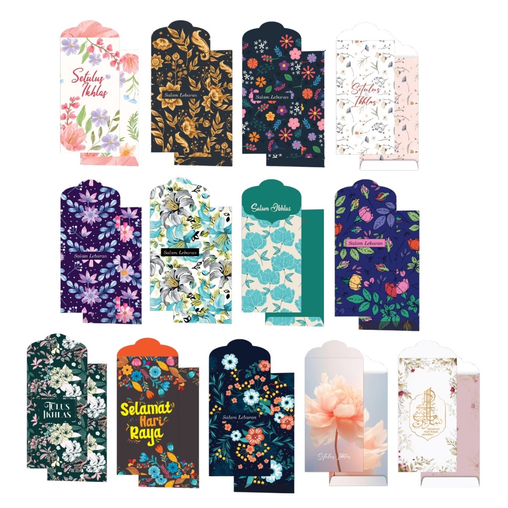 TM Angpau Raya / Sampul Raya Flower TM196-001 10's - 13 Variants ...
