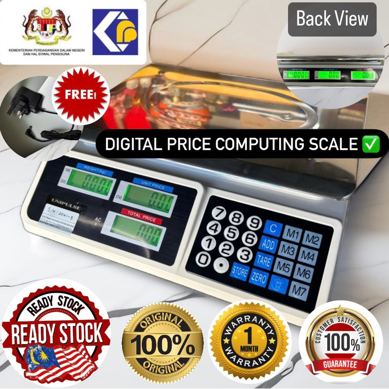 40kg Electronic Digital Price Computing Rechargeable Supermarket ...