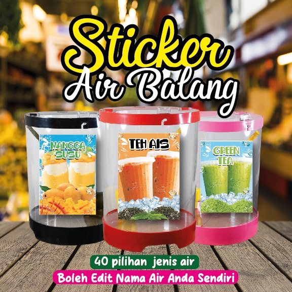 Sticker Air Balang Pelbagai Jenis | Shopee Malaysia