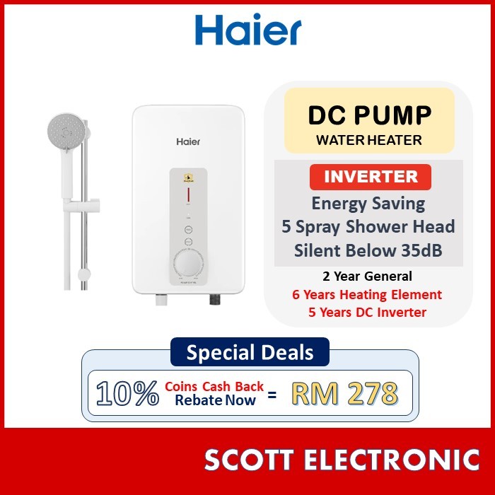 HAIER 3.8KW DC PUMP WATER HEATER EI38M-BP1WS(MY) | Shopee Malaysia