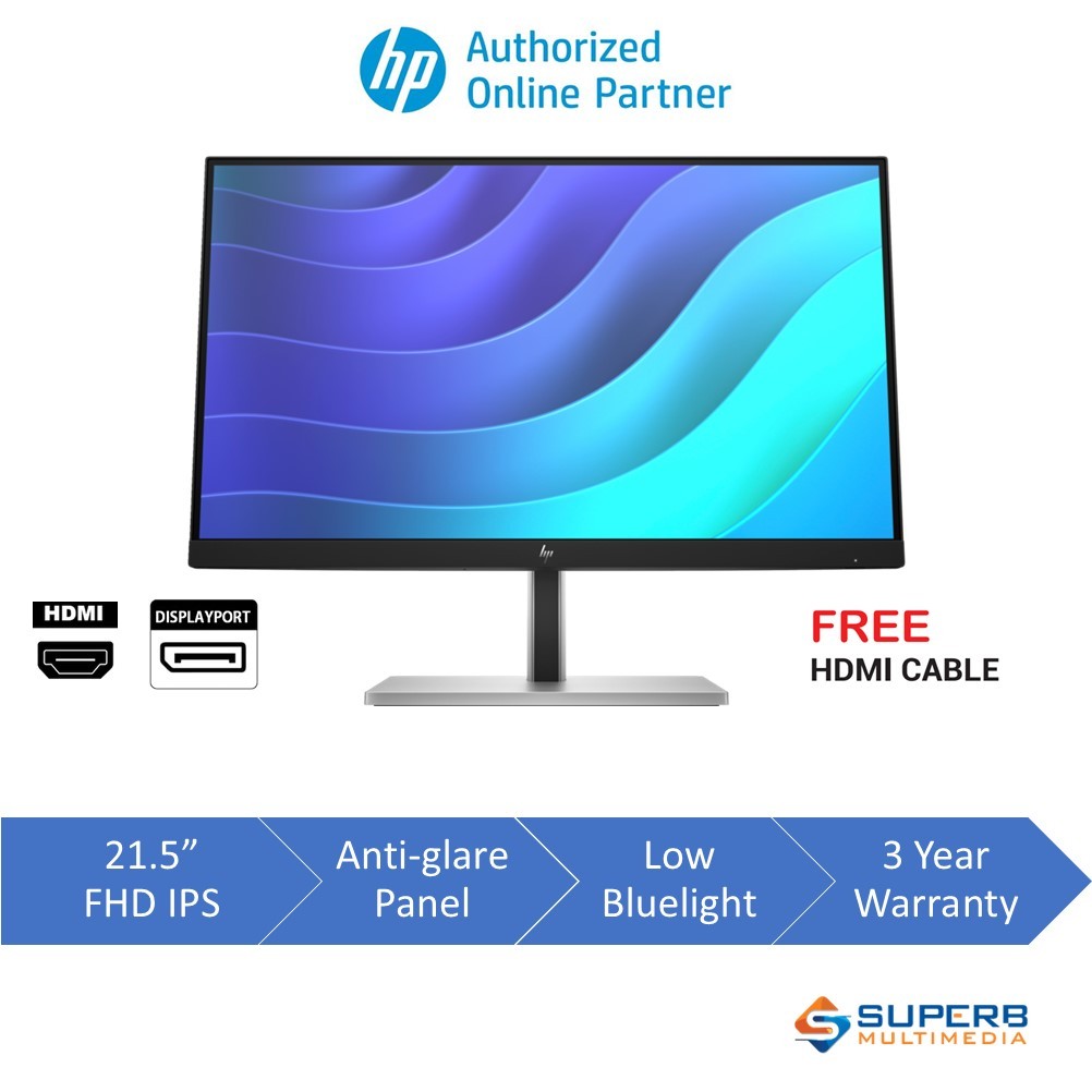 HP E22 G5 21.5 inch FHD Monitor (6N4E8AA) | Shopee Malaysia