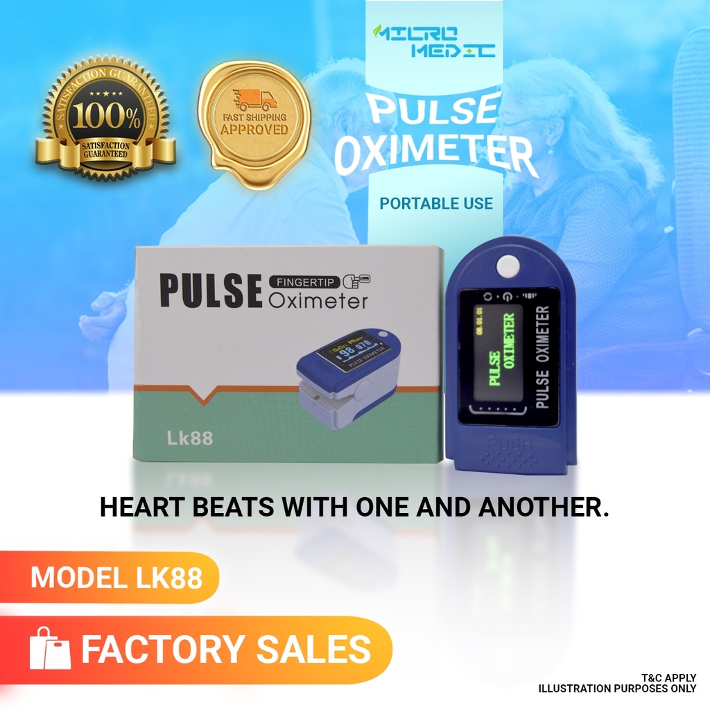 [READY STOCK] Finger Oximeter Fingertip Pulse Oximeter Spo2 Monitor ...