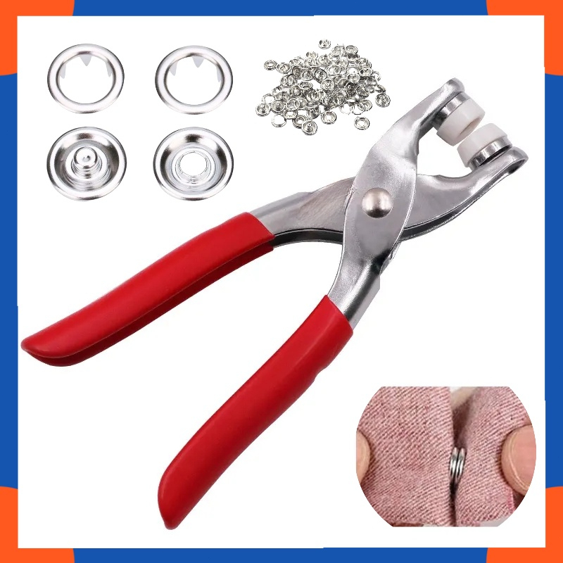 9.5MM Snap Button Plier Metal Snap Button Set Five-Claw Snap Button DIY ...