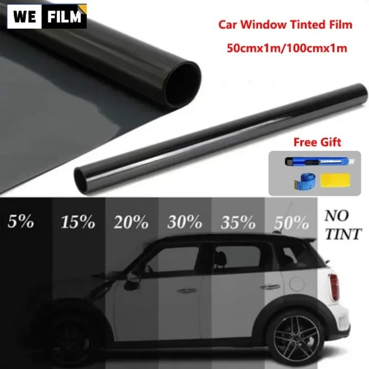 [MY Delivery] WEFILM Black Car Window Tinted Film 5/15/35% VLT Glass ...