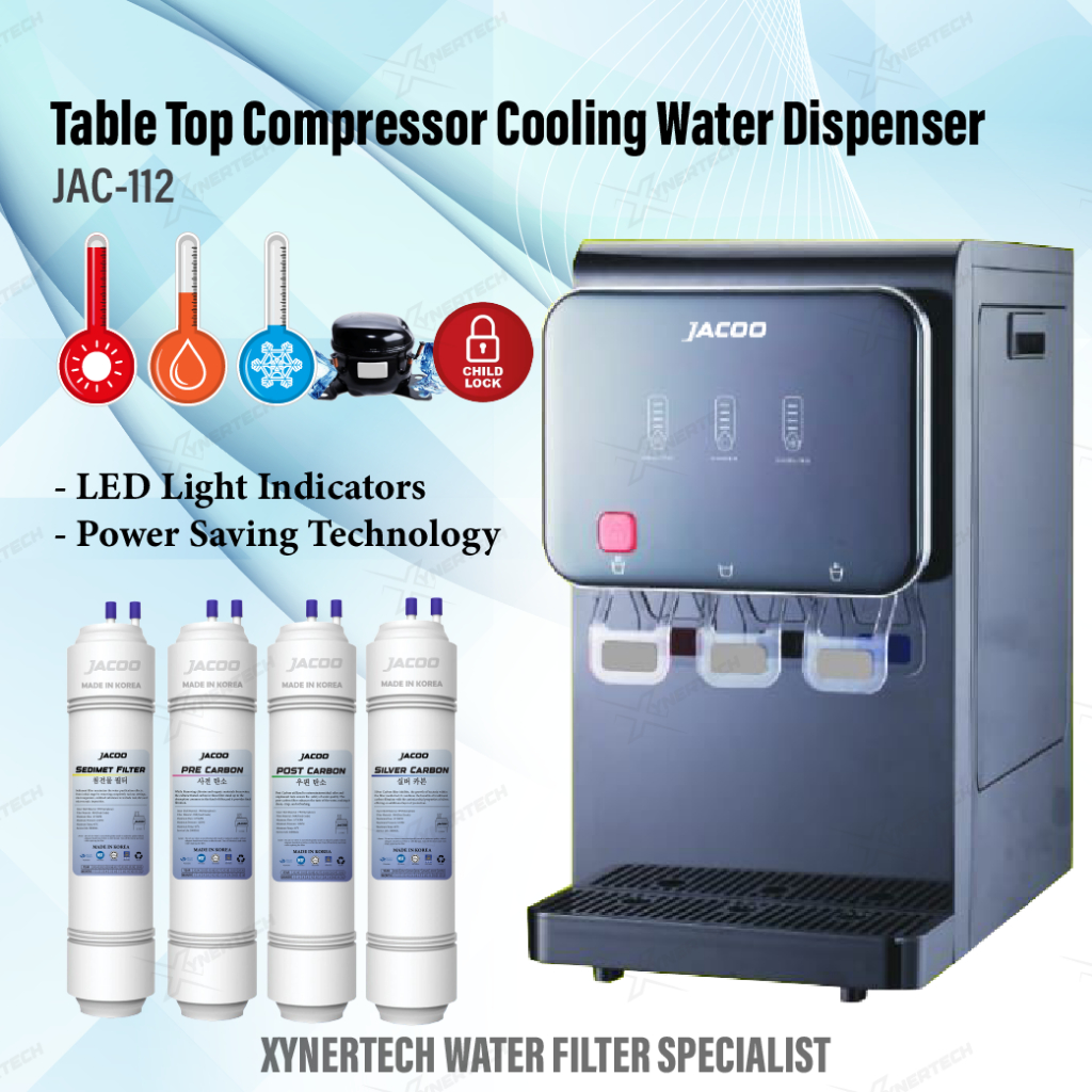 JACOO JAC-112 Hot Cold Normal Water Dispenser with 4 Pcs Korean Filter ...