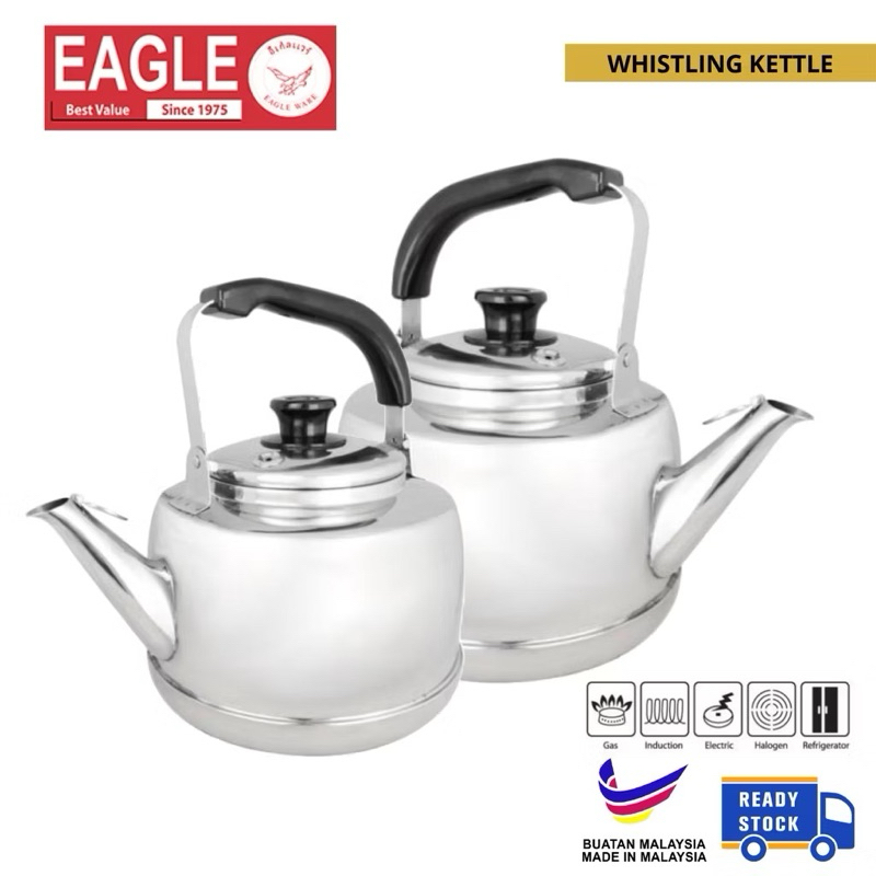 Mk.wares EAGLE BRAND SUS304 Stainless Steel Whistling Kettle 5LTR/6ltr ...