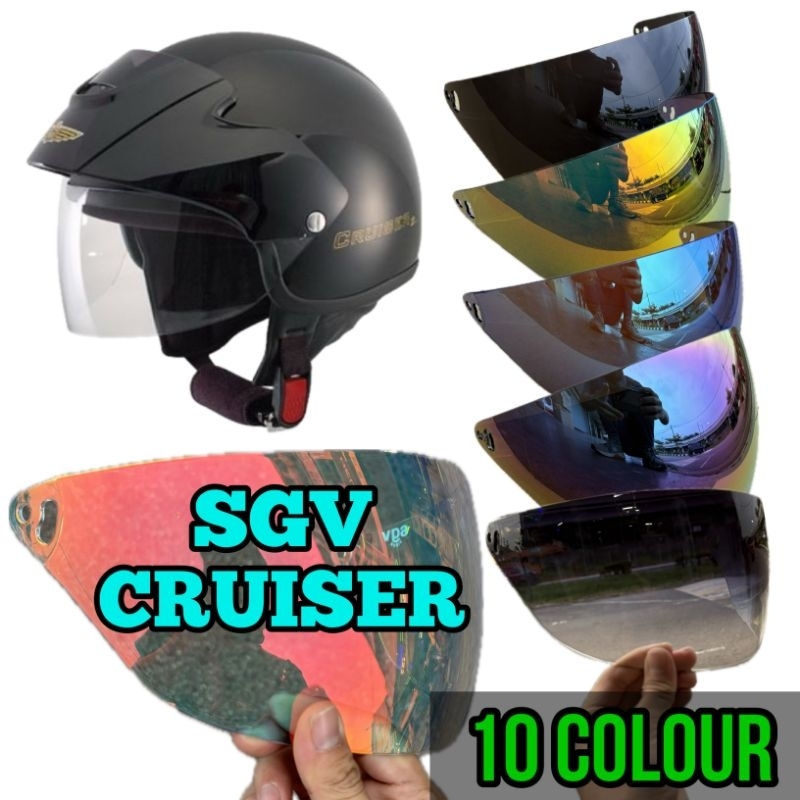 VISOR SGV CRUISER ANTI UV SIANG MALAM RIDER KH CRUISER X DOT X-DOT G118 YH PRO SGV KETUPAT SGV ...