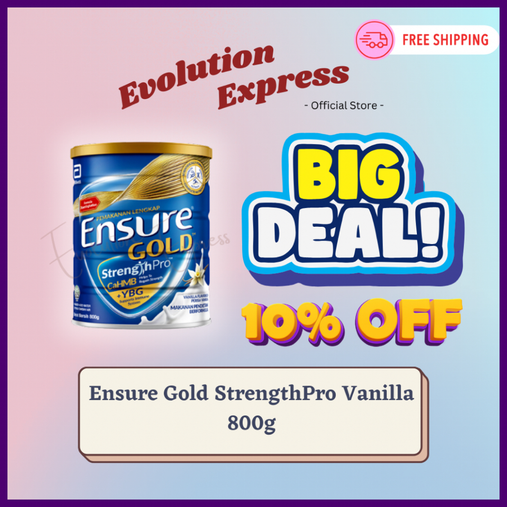 Ensure Gold Vanilla (800g / 400g x 2) - Adult Nutritional Milk Powder | Exp 07/2026 | Shopee ...