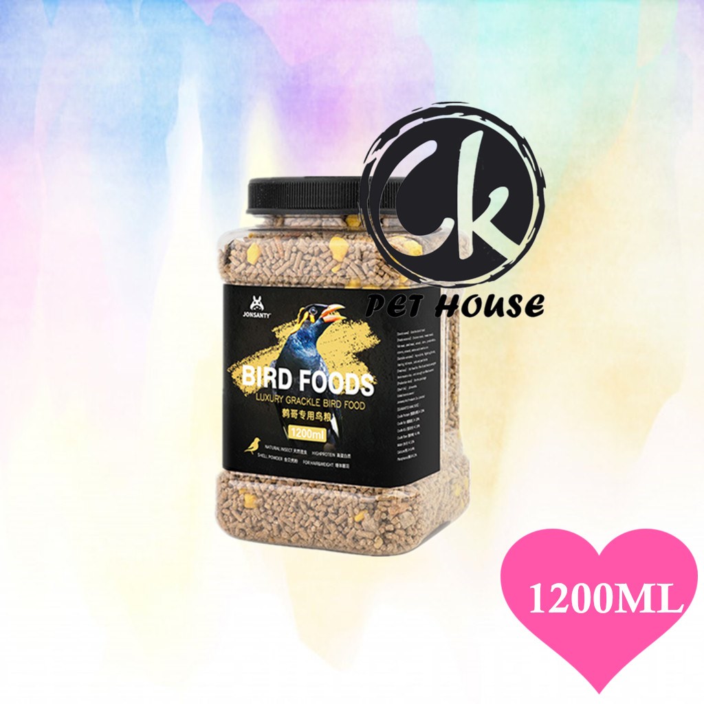 Jonsanty Luxury Premium Common Hill Myna Crested Myna Bird Food 1200ML ...