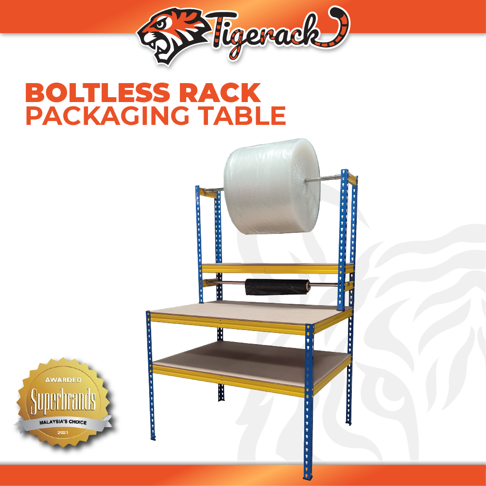TIGERACK Packing Table Wrapping Table / Packing Station / Meja Kerja ...