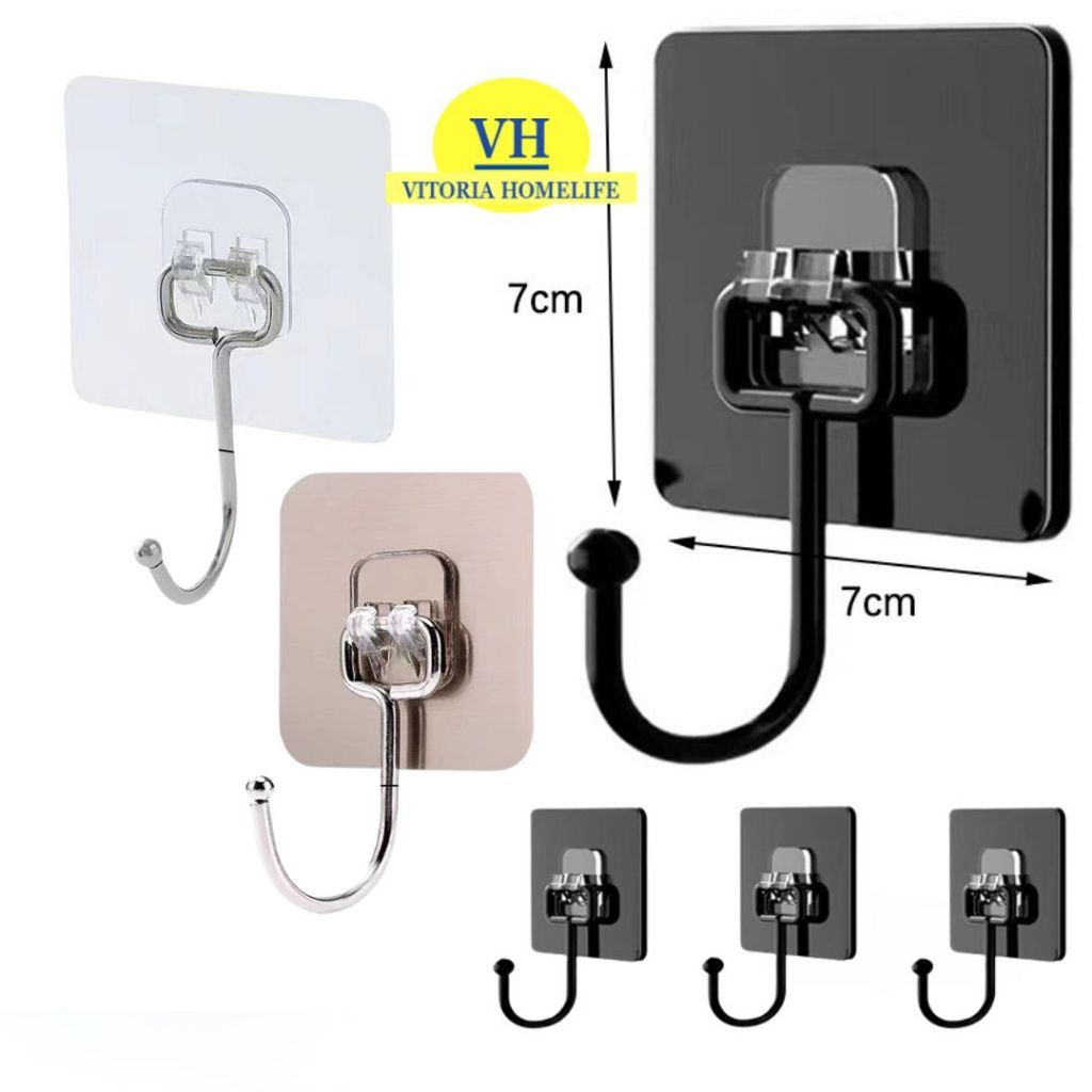 Magic Hook Self Adhesive Heavy Duty Wall Hooks kitchen without nails ...