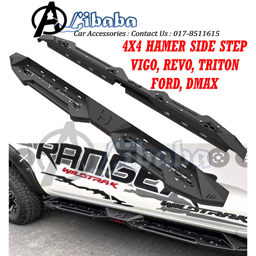 4x4 HAMER Shadow Series Side Step For VIGO REVO FORD Ranger T6 T7 REVO ...