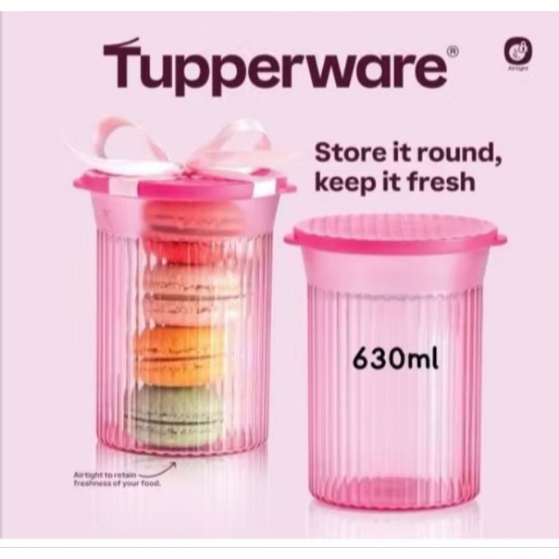 Tupperware Elegant Round 630ml / Square 510ml or 800ml or Snack it 1 ...
