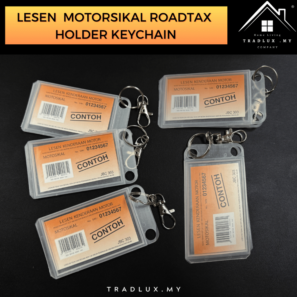 Tradlux Motorcycle roadtax holder with key chain Motor Road Tax Cover ...