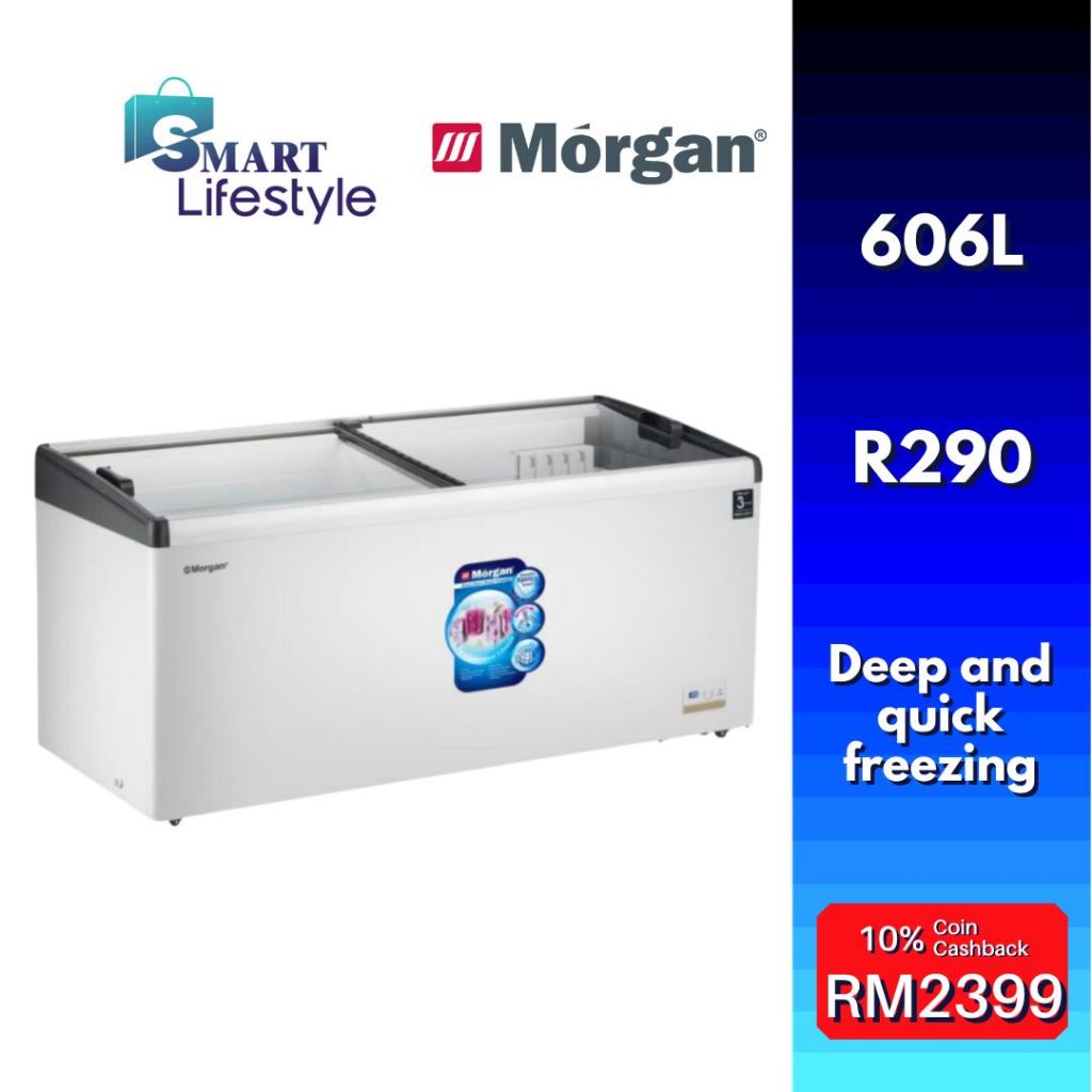 Morgan 606L Glass Door Chest Freezer R290 MCF-G606L | Shopee Malaysia