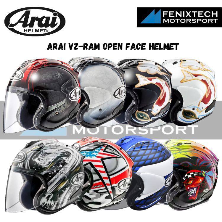 ARAI Vz ram Open Face Helmet Motorcycle | Topi Arai 100% Original | Shopee Malaysia