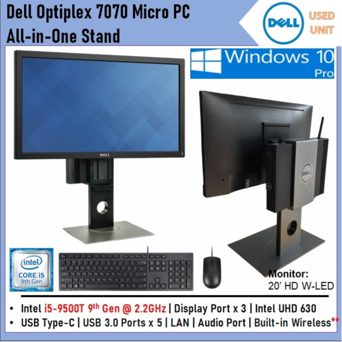 [USED, FULL SET] Dell Micro PC All-in-One Stand WYSE/3050/7060/7070 ...