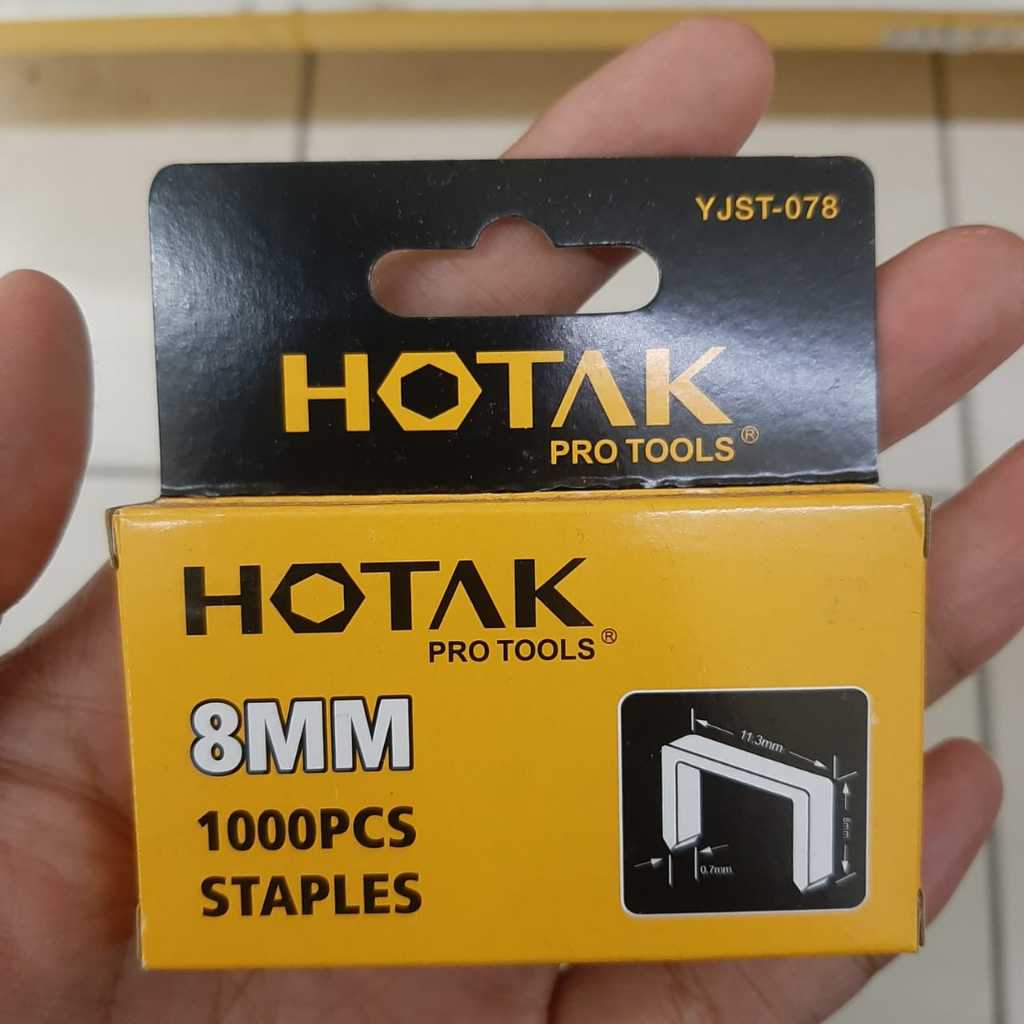 HOTAK PRO TOOLS 8MM STAPLES 1000PCS READY STOCK | Shopee Malaysia