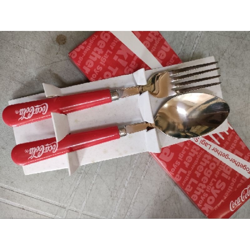 (READY STOCK)coca cola fork n spoon set | Shopee Malaysia