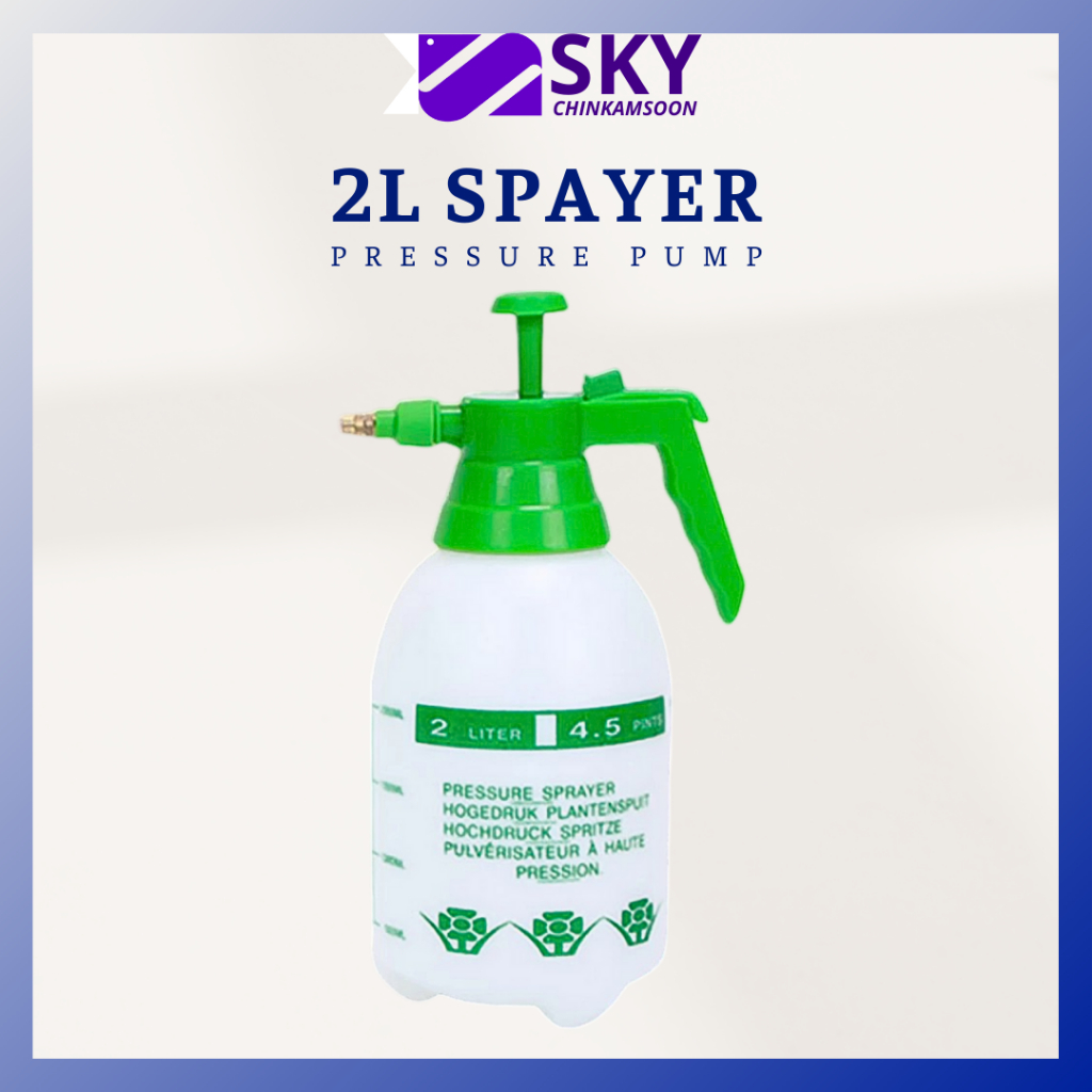 2 Liter Brass Nozzle Pressure Garden Sprayer Garden Pam Racun Manual ...