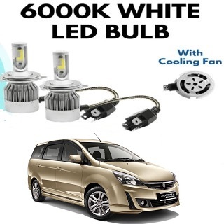 Proton Exora Car Headlamp H4 Led Headlight Bulb Cooling Fan White Lampu ...