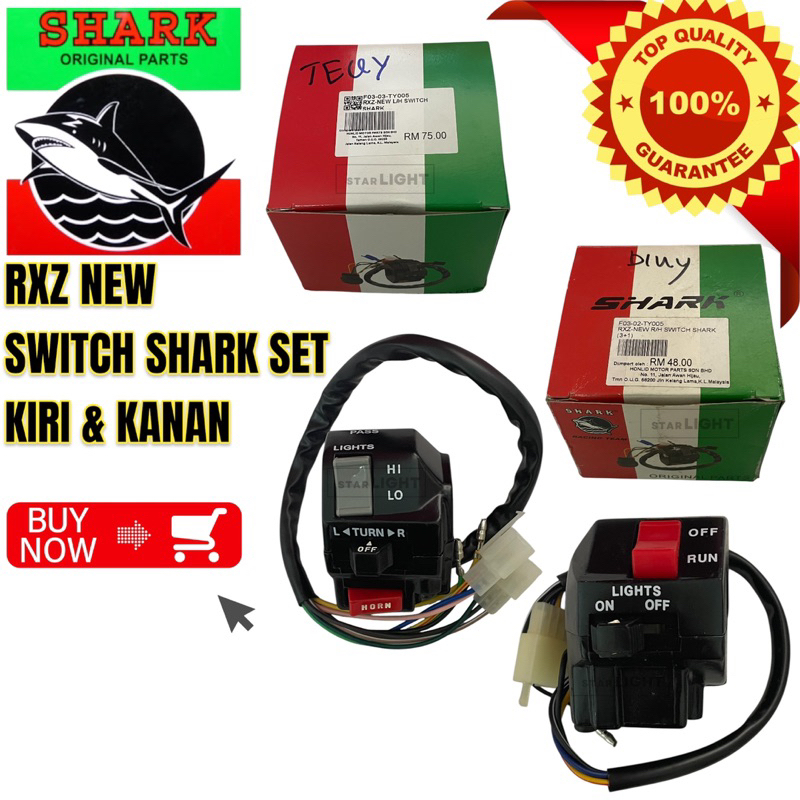 SHARK RXZ NEW HANDLE SWITCH SHARK LEFT RIGHT KIRI KANAN SET | Shopee ...