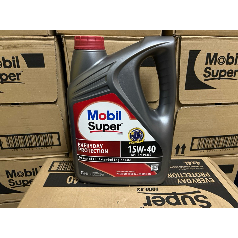 Mobil Super 1000 X2 15W/40 API-SN Plus (4Liter) | Shopee Malaysia