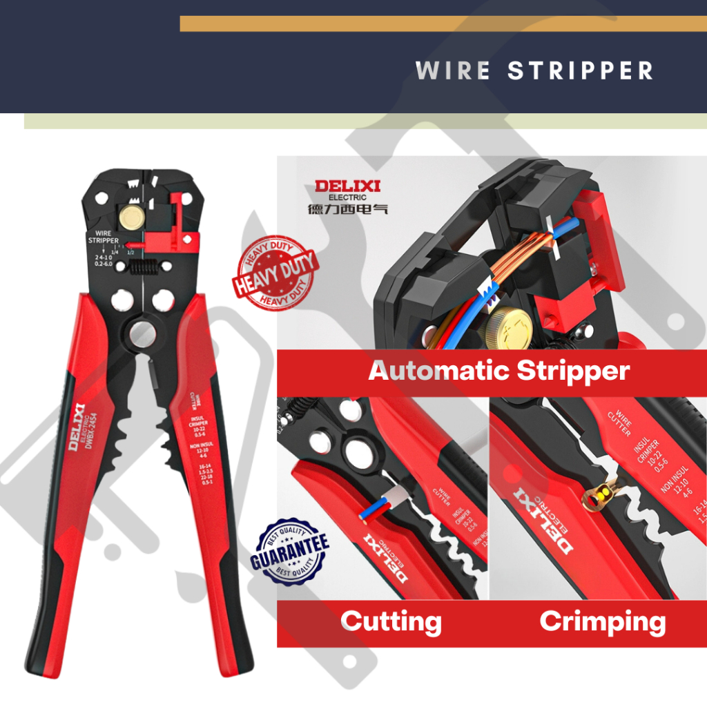 DELIXI Automatic Wire Stripper Crimping Cable Cutter Multipurpose ...
