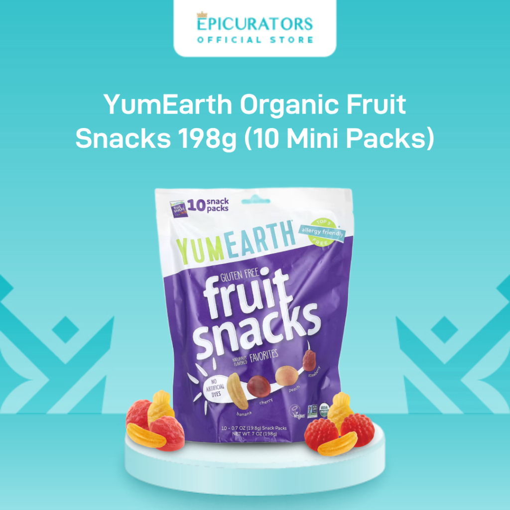 YumEarth Organic Fruit Snacks (198g/10 Mini Packs) (EXP: 31/12/2025 ...