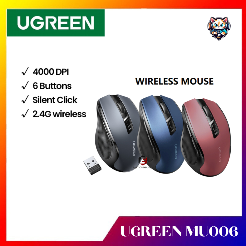 UGREEN 2.4G 4000DPI Wireless Silent Mouse MU006 | Shopee Malaysia