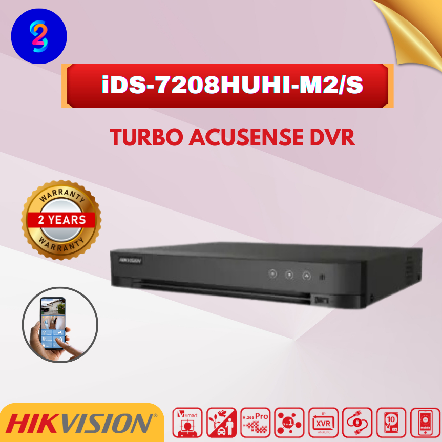 【Ready Stock】HIKVISION iDS-7208HUHI-M2/S 8ch turbo acuSense DVR iDS ...