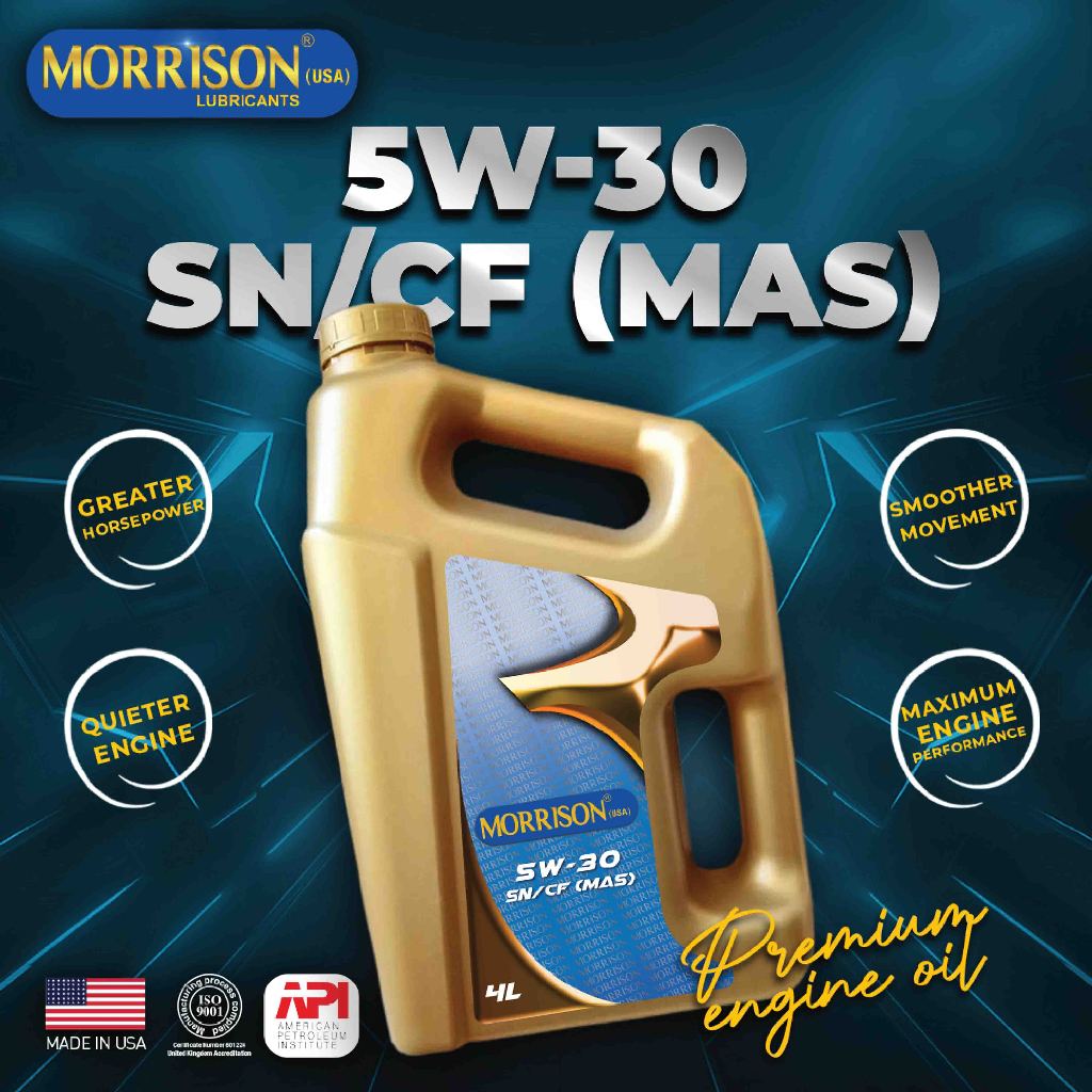 MORRISON 5W-30 FULLY SYNTHETIC SN/CF MAS ENGINE OIL PERFORMANCE SERIES ...