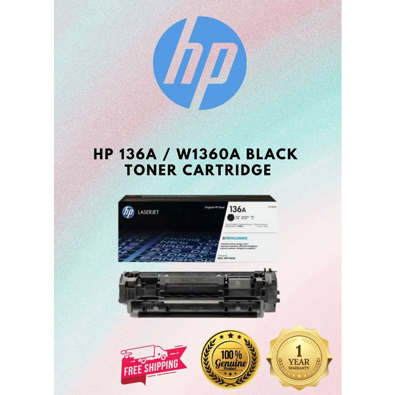 HP 136A Black Original LaserJet Toner Cartridge -W1360A - HP LaserJet ...