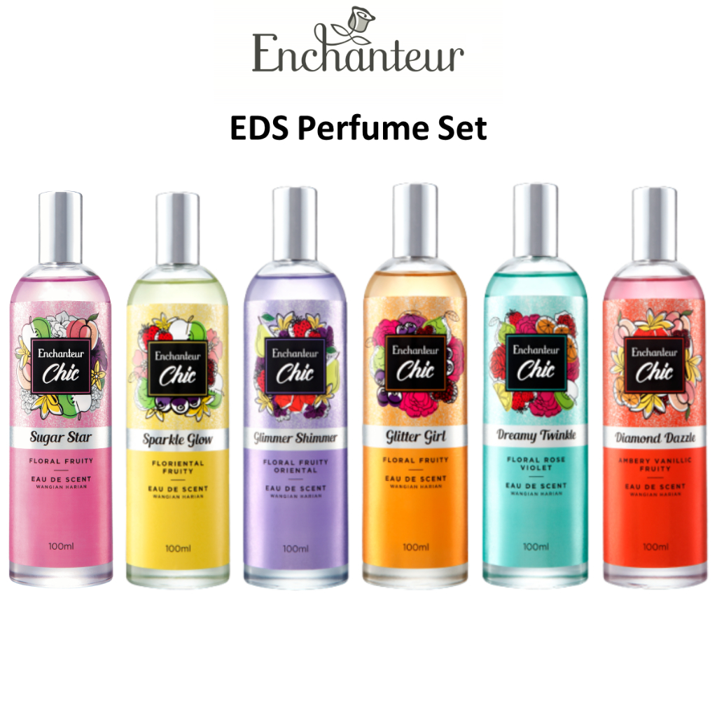 ENCHANTEUR Chic Eau De Scent Perfume Set 100ml Long-Lasting Minyak ...